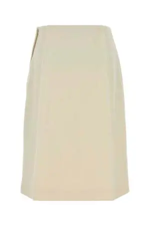 JIL SANDER Ivory Crepe Skirt