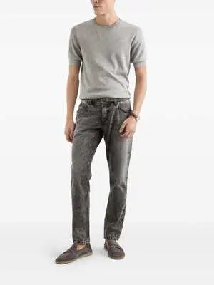 Dolce & Gabbana Jeans With Logo Plaque - Gray