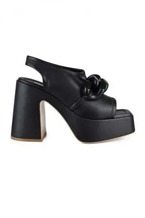 Stella McCartney Skyla Chain Detail Platform Sandals - Black