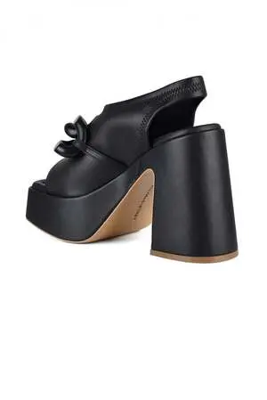 Stella McCartney Skyla Chain Detail Platform Sandals - Black