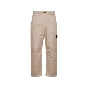 Stone Island Straight-leg Cotton Trousers