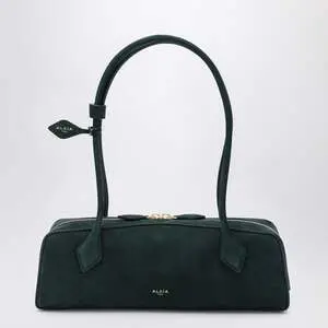 Alaïa Le Teckel Medium Nubuck Leather Bag - Green