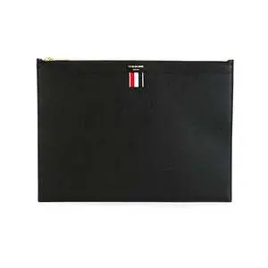 Thom Browne Leather Laptop Bag - Black