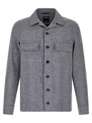 Zegna Crossover' Overshirt - Blue