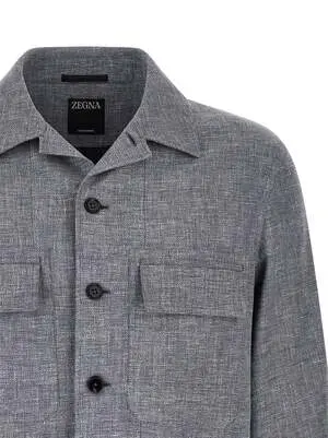Zegna Crossover' Overshirt - Blue