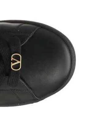 Valentino Garavani Royco Leather Lace-up Sneakers - Black