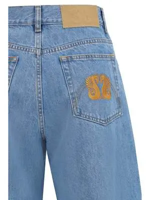 BLAZÉ MILANO Wide Leg Nariida Jeans - Blue