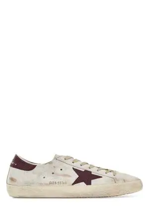 GOLDEN GOOSE GOLDEN GOOSE Deluxe Brand Chalk Leather Super Star Sneakers Gray