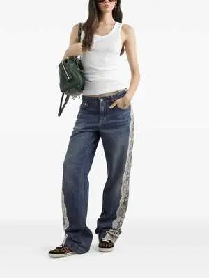 Dolce & Gabbana Lace Trimmed Denim Jeans