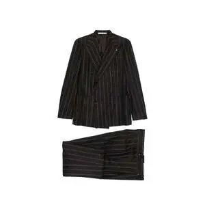 Tagliatore Suits Double Breasted Suits - Black