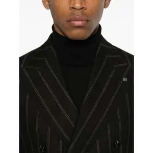 Tagliatore Suits Double Breasted Suits - Black
