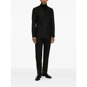 Tagliatore Suits Double Breasted Suits - Black