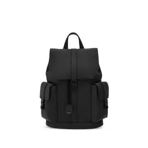 FERRAGAMO Textured Leather Backpack - Black
