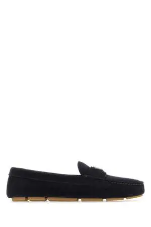 Prada Dark Suede Loafers - Blue