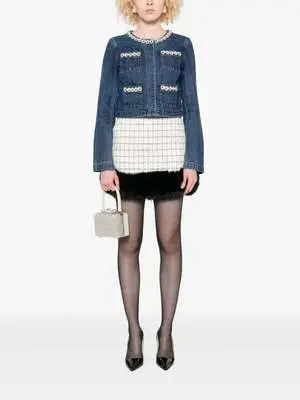 SELF-PORTRAIT Embellished Denim Jacket