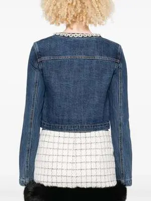 SELF-PORTRAIT Embellished Denim Jacket