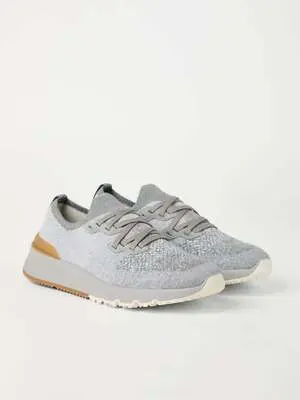 Brunello Cucinelli Knit Lace-up Sneakers