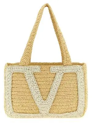 Valentino Garavani Viva Superstar Midi Shopping Bag - Cream