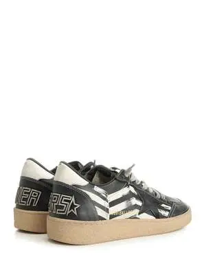 GOLDEN GOOSE Ball Star Leather Sneakers - Black