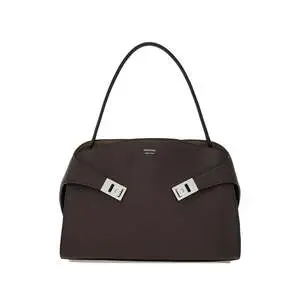 FERRAGAMO Gancini Flip-lock Shoulder Bag - Brown