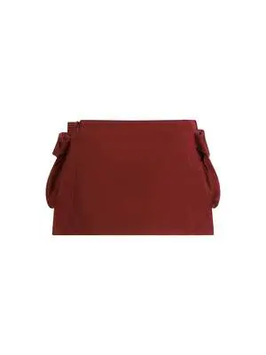 Miu Miu Cotton Mini Skirt With Embroidered Logo