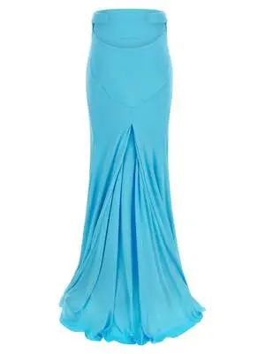 TOM FORD Long Crêpe Jersey Skirt - Blue