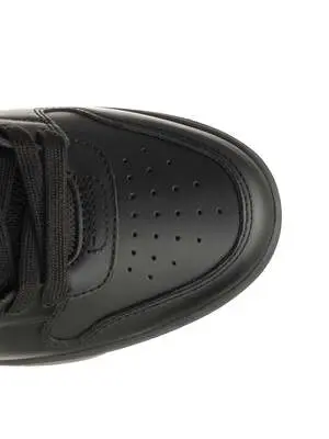 Off-White Out Of Office" Sneaker With Yellow Detailing - Black