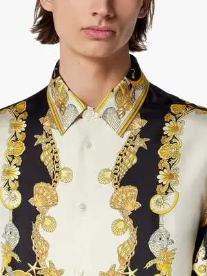 Versace Coral Theatre Silk Shirt - Multicolor