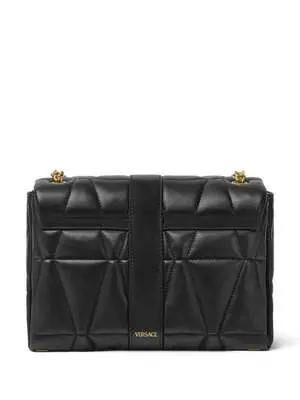 Versace Quilted Lambskin Shoulder Bag With Medusa Head Motif