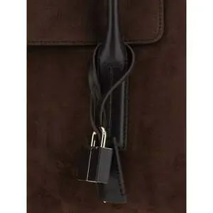 TOM FORD Calf Leather Top Handle Bag With Padlock Detail