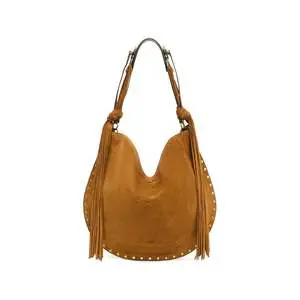 Isabel Marant Étoile Suede Shoulder Bag With Fringe And Studs