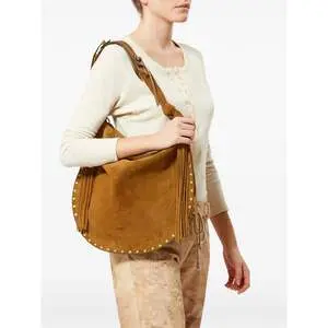 Isabel Marant Étoile Suede Shoulder Bag With Fringe And Studs