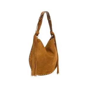 Isabel Marant Étoile Suede Shoulder Bag With Fringe And Studs