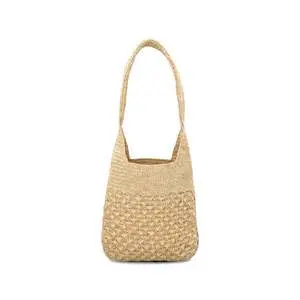 Isabel Marant Étoile Raffia Tote Bag With Logo Lettering