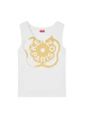 Kenzo Boke Flower 2.0 Ribbed Tank Top - White