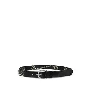Our Legacy Studded Leather Belt With Star Motif Buckle - Black