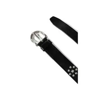 Our Legacy Studded Leather Belt With Star Motif Buckle