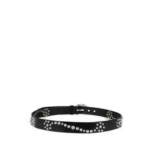 Our Legacy Studded Leather Belt With Star Motif Buckle