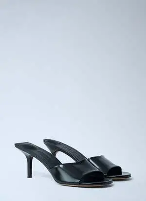 Jacquemus Les Mules Cuisto Open Toe Stiletto Heel Mules - Black