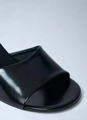 Jacquemus Les Mules Cuisto Open Toe Stiletto Heel Mules - Black
