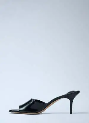 Jacquemus Les Mules Cuisto Open Toe Stiletto Heel Mules - Black