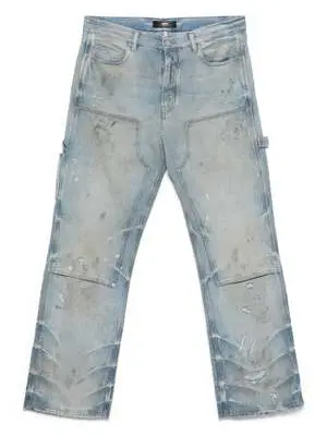 Amiri Straight-leg Jeans With Distressed Finish - Blue