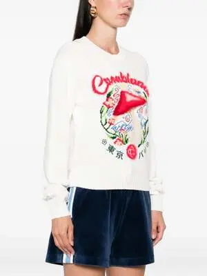 Casablanca Embroidered Crewneck Sweater - Multicolor