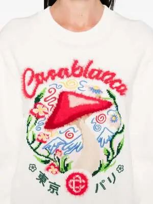 Casablanca Embroidered Crewneck Sweater - Multicolor