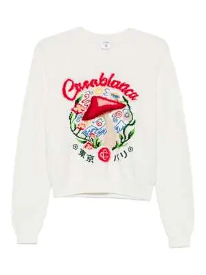 Casablanca Embroidered Crewneck Sweater - Multicolor