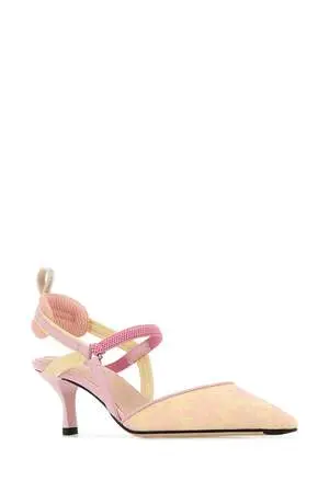 Fendi Embroidered Canvas Colibrã¬ Lite Pumps - Multicolor