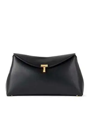 TOTEME Smooth Calfskin T-lock Bag - Black