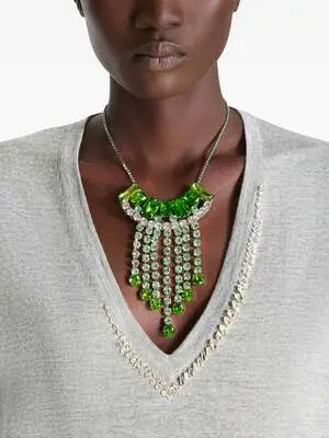 Dries Van Noten Statement Brass And Strass Necklace