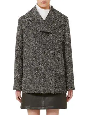 Sportmax Double-breasted Textured Wool Blend Jacket