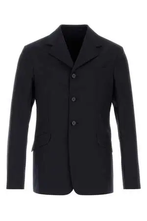 JIL SANDER Wool Single-breasted Blazer - Blue